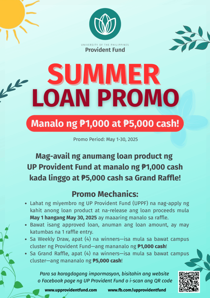 Summer Loan Promo 2025 🌞 — Manalo ng P5,000 cash! – UP Provident Fund